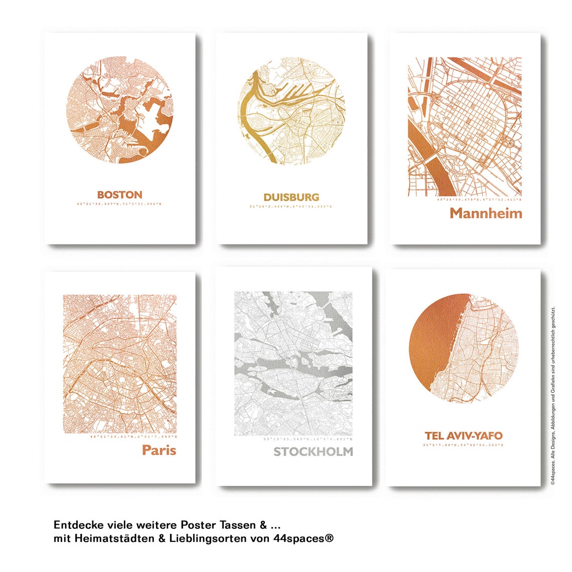 Any Two Locations City Map Print Custom Multi Location Foil | Etsy