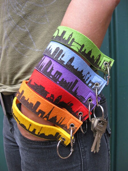 Keychain Vienna Austria Skyline Print Keyring Keyfob Woolfelt - Etsy UK