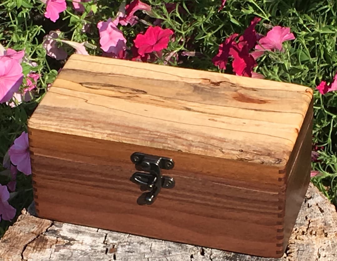 In Stock Spalted Maple/walnut Box Made to Hold Essential - Etsy Singapore