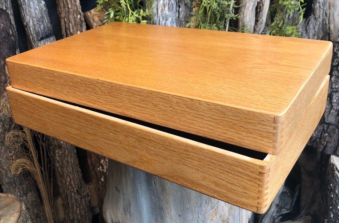 In Stock. Oak Portfolio Case Large Wooden Case - Etsy
