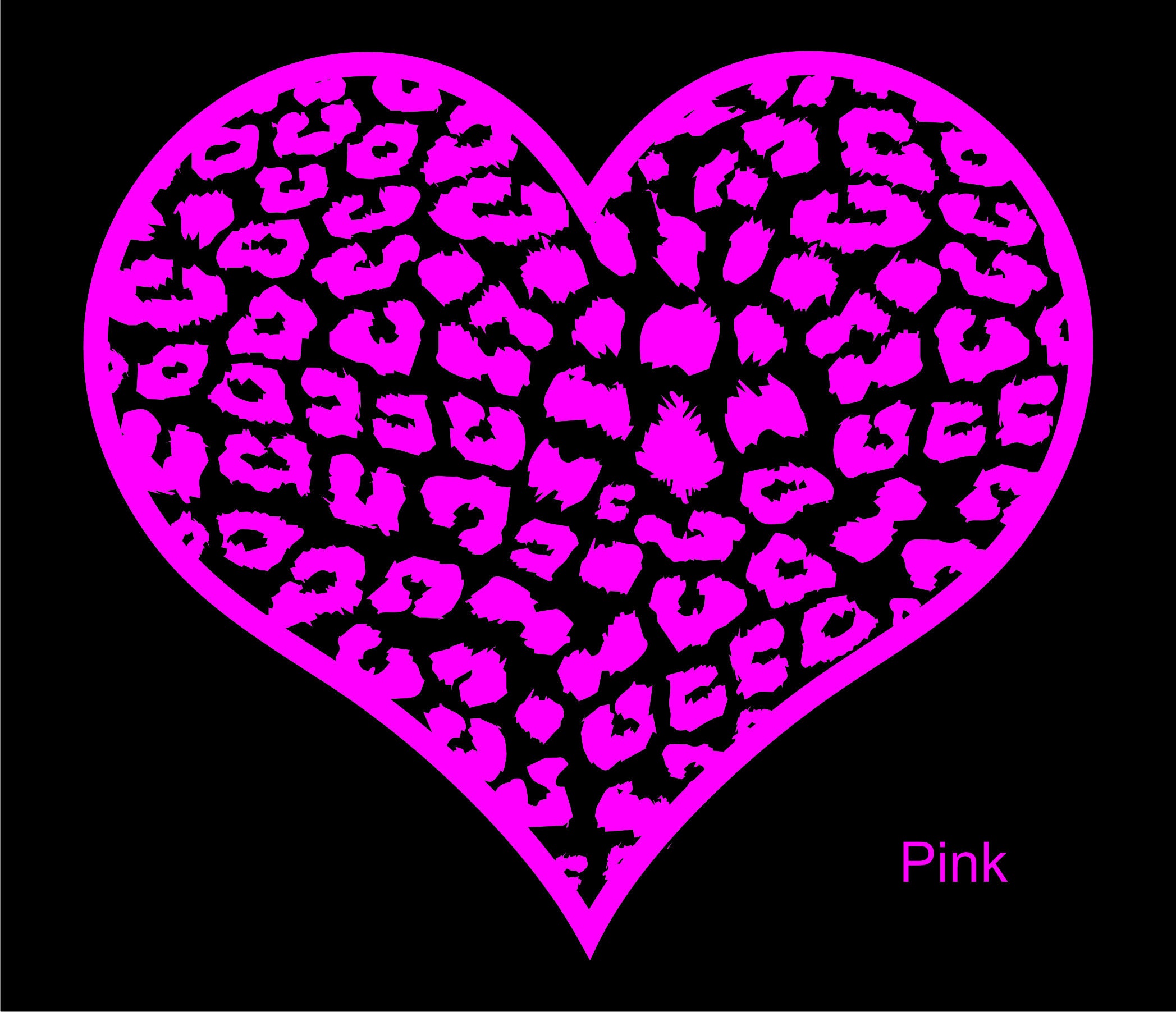 Ryott Designs Cheetah Heart V2 Vinyl Decal | Etsy