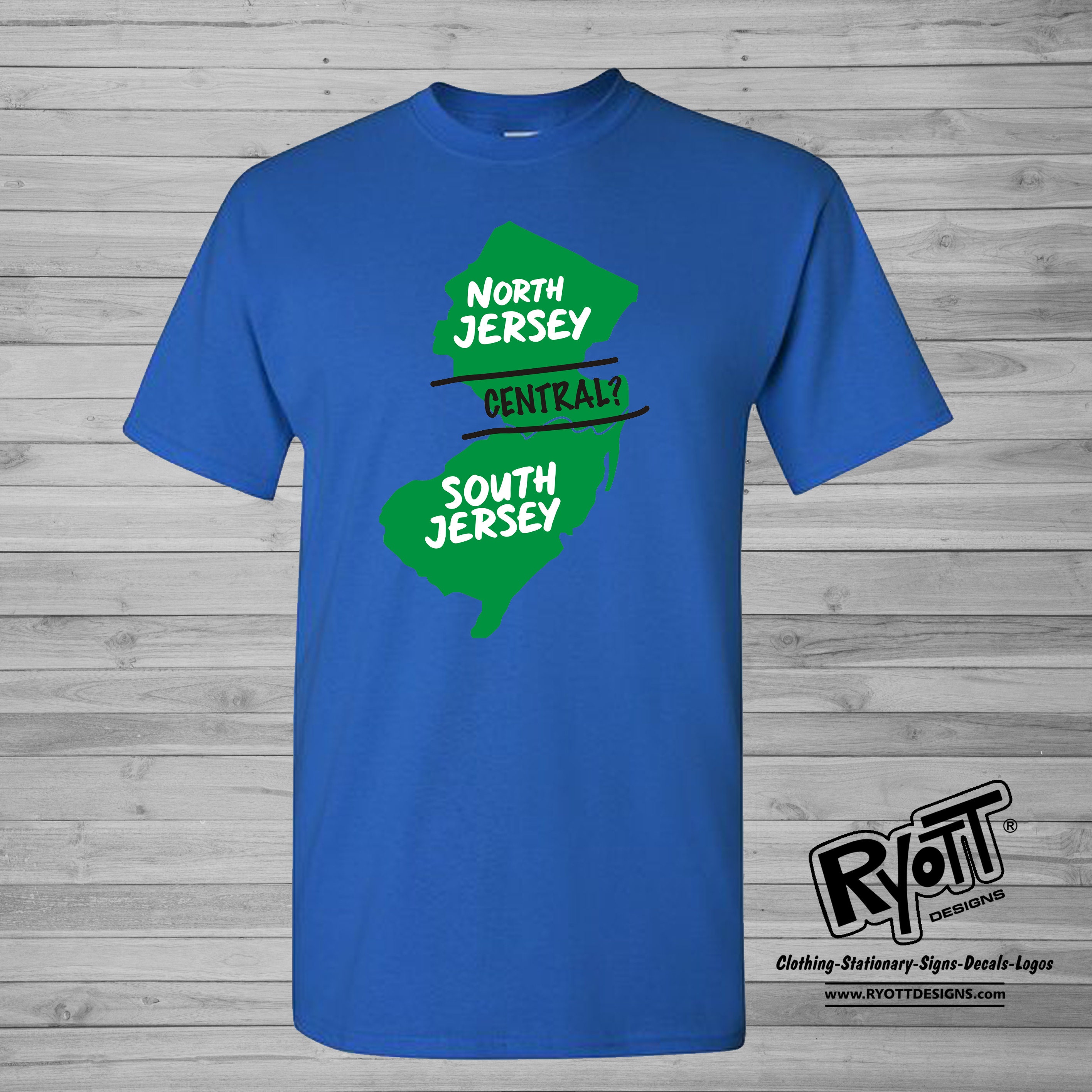 Ryott Designs New Jersey Map of North Jersey, Central Jersey and South ...