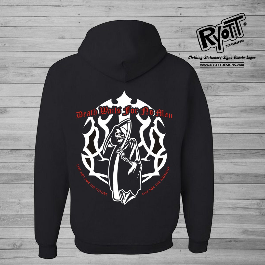 Ryott Designs Death Waits for No Man Live Not for the Future - Etsy UK