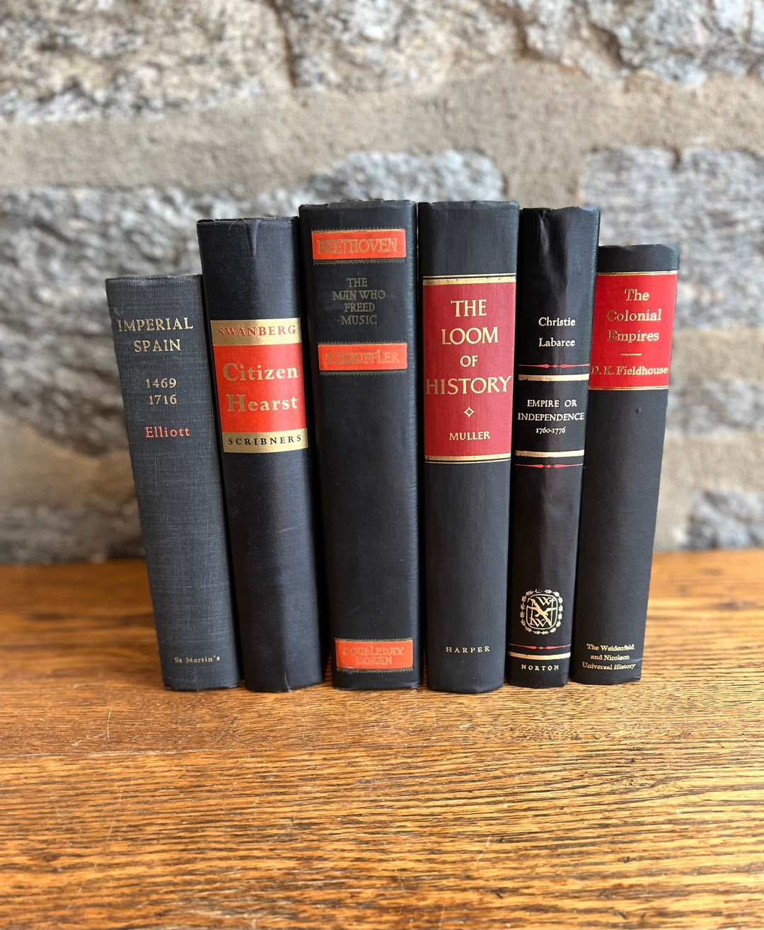 Nice Set of Black Cloth Bindings - Book Bundle in Six Volumes - Book ...