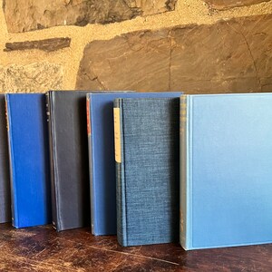 Shades of Blue Cloth Bindings - Book Bundle in Six Volumes - Book Props ...