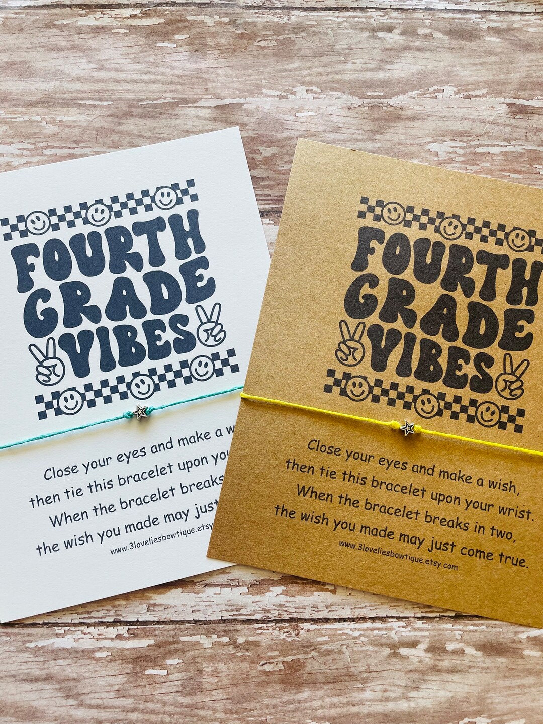 4th Grader Gift, Back to School Gift, Back to School Wish Bracelet ...