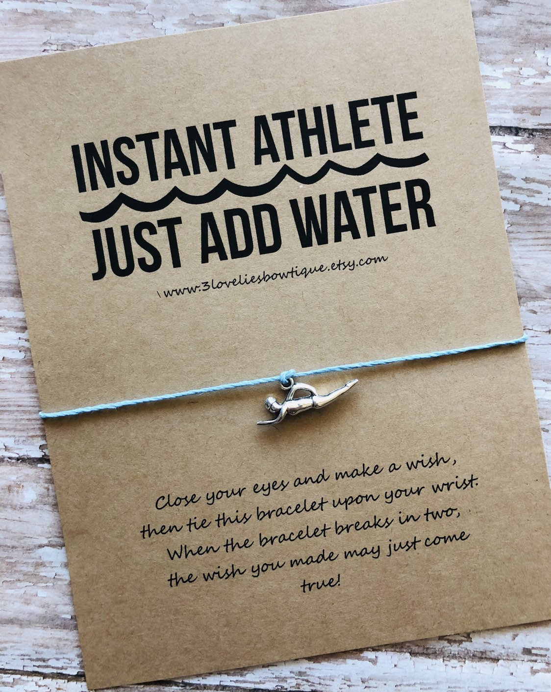 Swim Team Gift, Swimmers Gift. Swim Coach Gift, Swimmer's Wish Bracelet ...