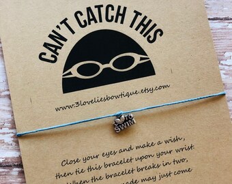 Swim Team Gift, Swimmers Gift. Swim Coach Gift, Swimmer's Wish Bracelet ...