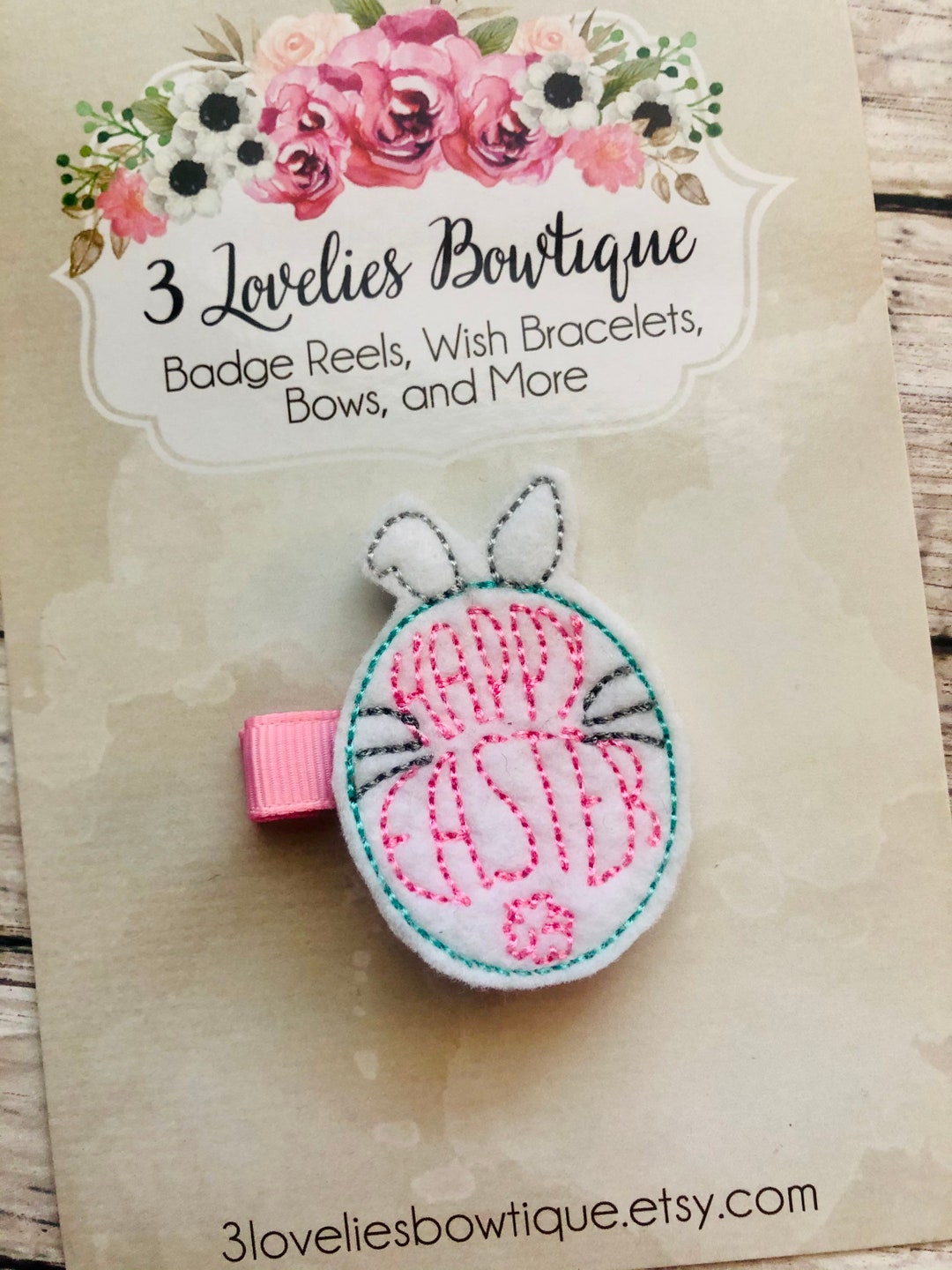 Easter Hair Clip, Bunny Hair Clip, Easter Clippie, Toddler Hair Clip ...