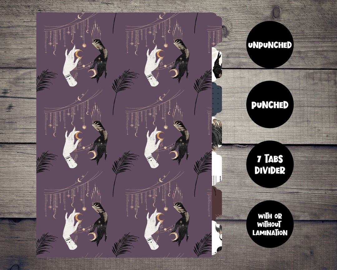 Cosmic Stardust | Set of 7 Planner Divider | Planner Index for Ring ...