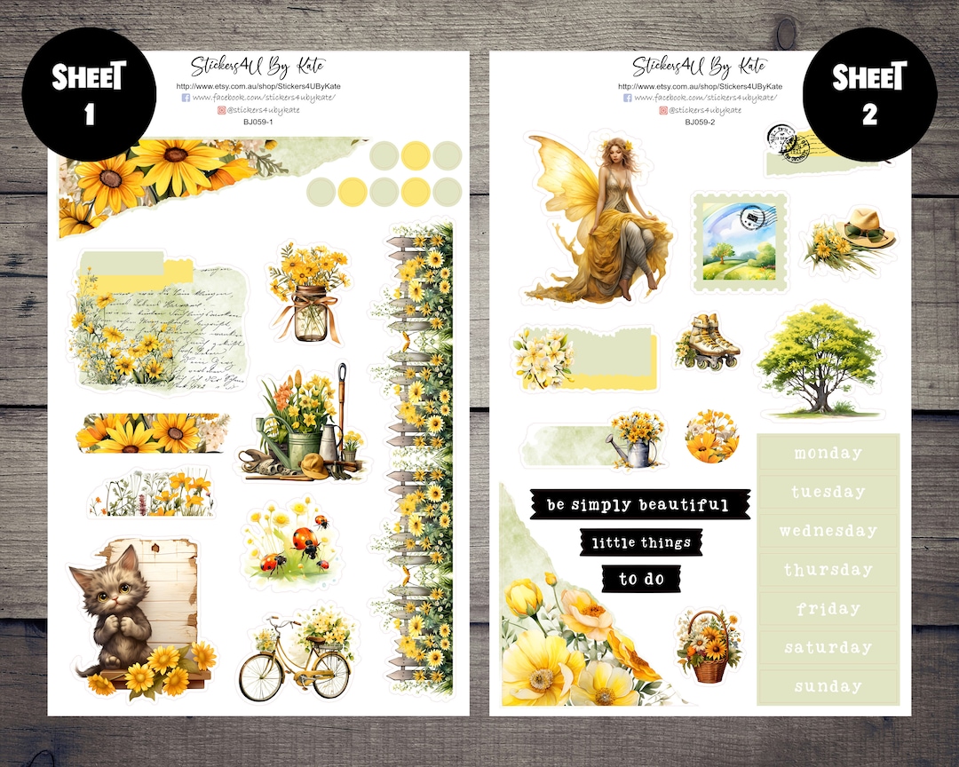 Fantasy Summer | Journaling Kit | Planner Sticker Kit | Bullet Journal ...