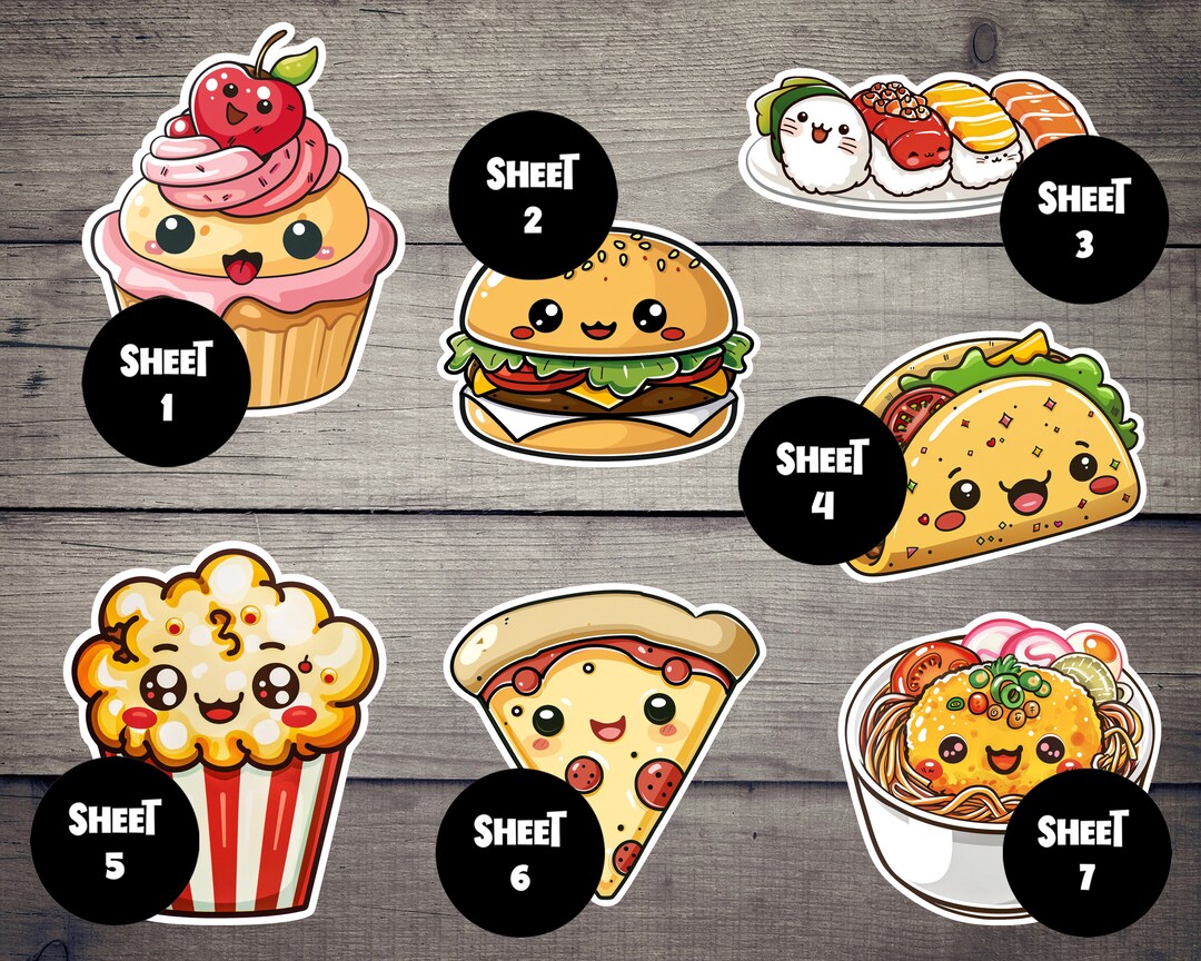 Fast Food Adhesive | Non-adhesive Cardstock Die Cut for Planners ...