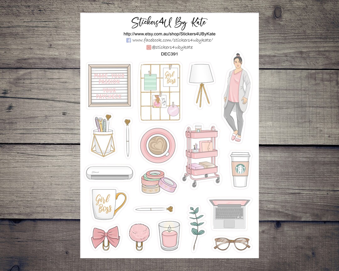 Planner Girl Clipart | Planner Girl Decorative Planner Sticker | Erin ...