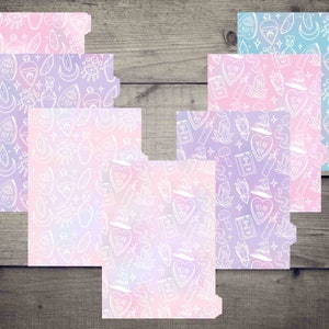 Witchy Pattern | Set of 7 Planner Divider | Planner Index for Ring ...