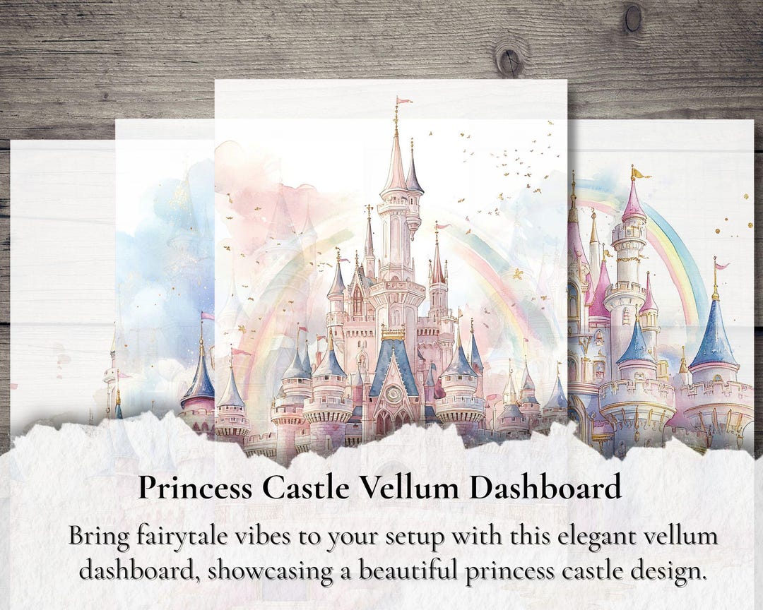 Princess Castle Vellum Dashboard | Fairytale Planner Dashboard ...