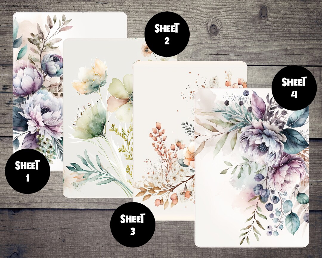 Watercolour Boho Flower Planner Dashboard | HP, A5, B6,personal Planner ...
