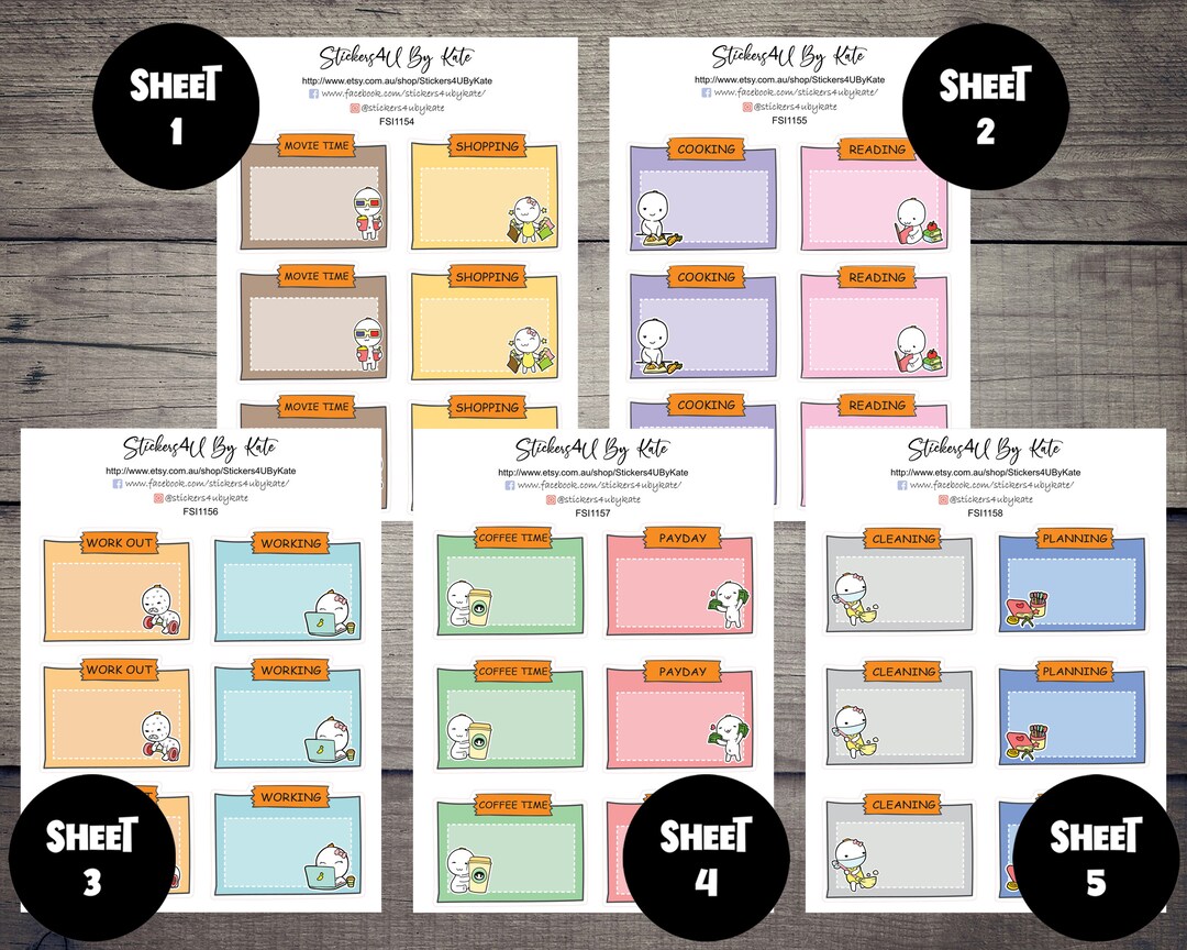 Functional Sticky Notes Planner Sticker | Post It Notes Planner ...