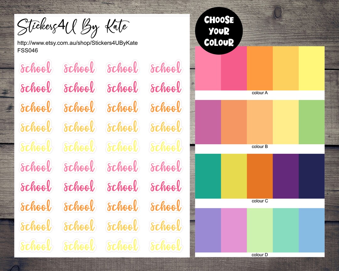 Script Header Stickers | School Script Stickers | Script Planner ...