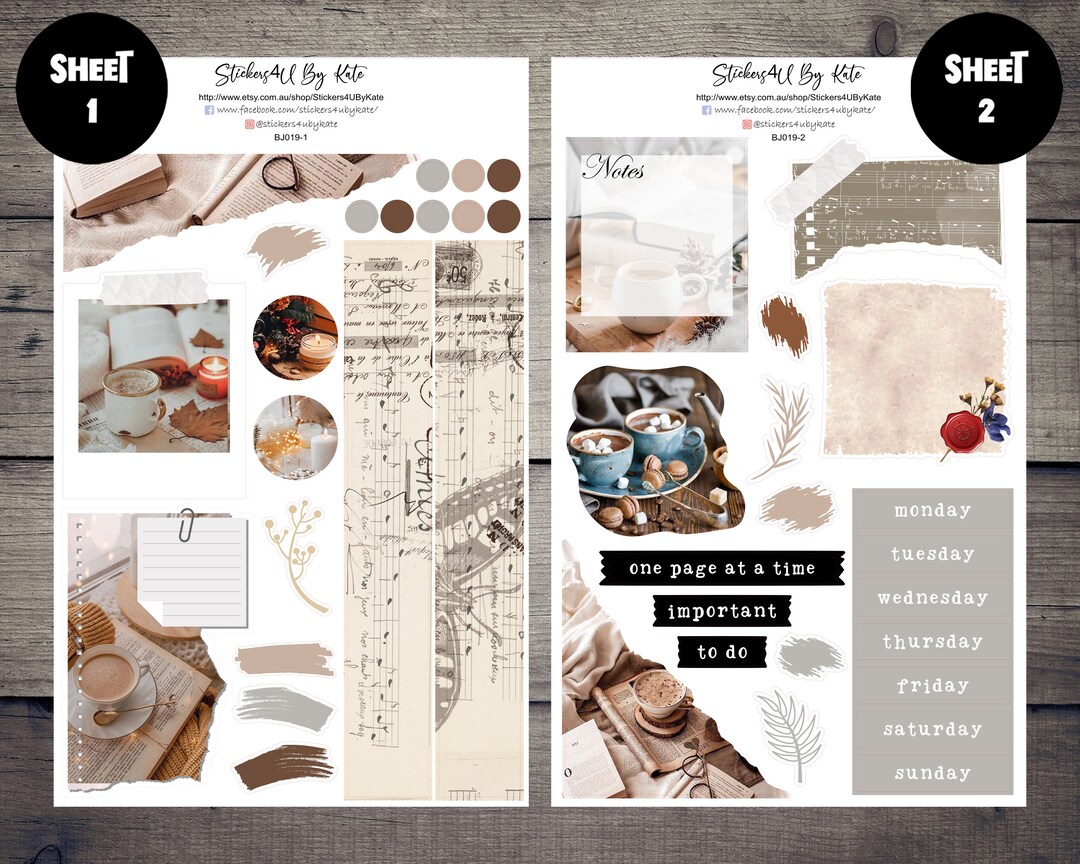 One Page at a Time | Journaling Kit | Planner Sticker Kit | Bullet ...