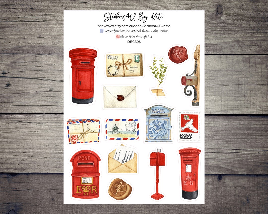 Vintage Mailbox Clipart | Vintage Mailbox Decorative Planner Sticker ...