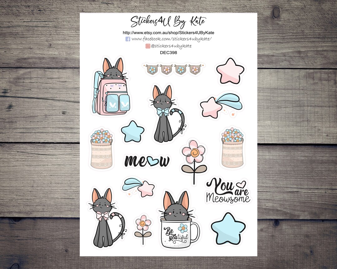 Planner Cat Clipart | Planner Cat Decorative Planner Sticker | Erin ...