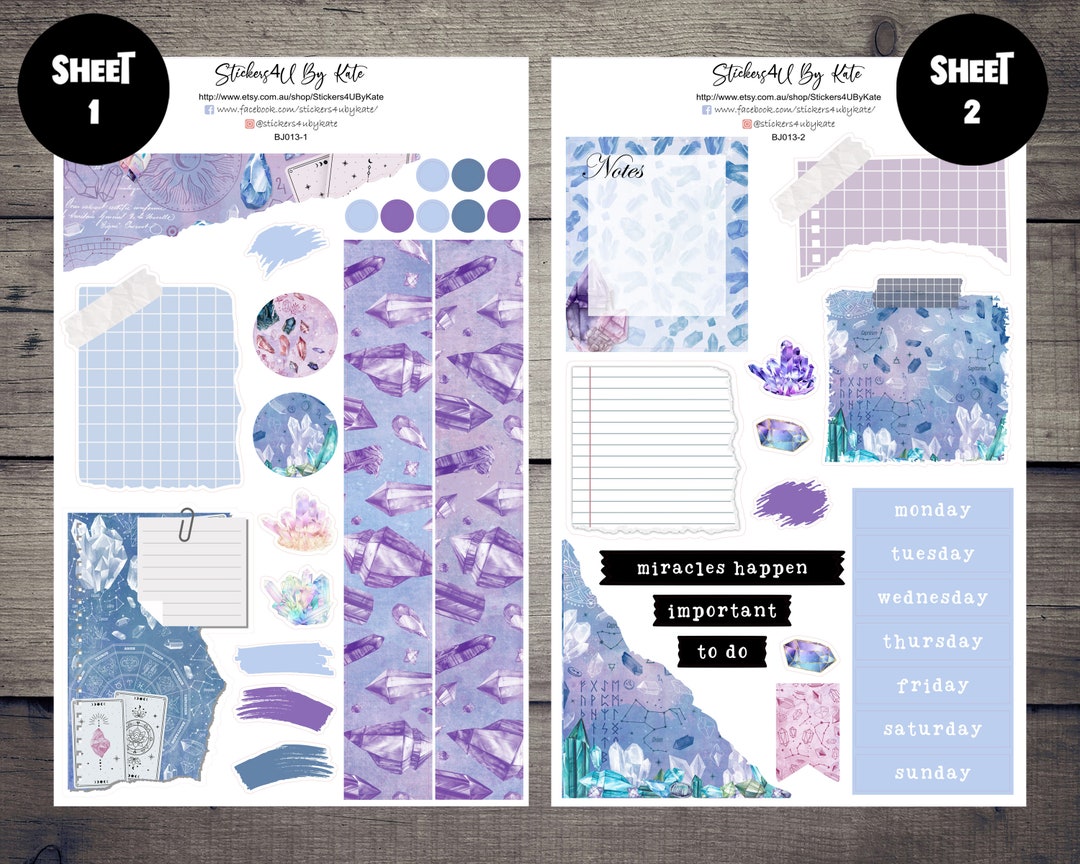 Magical Crystal Journaling Kit Planner Sticker Kit Bullet Journal ...