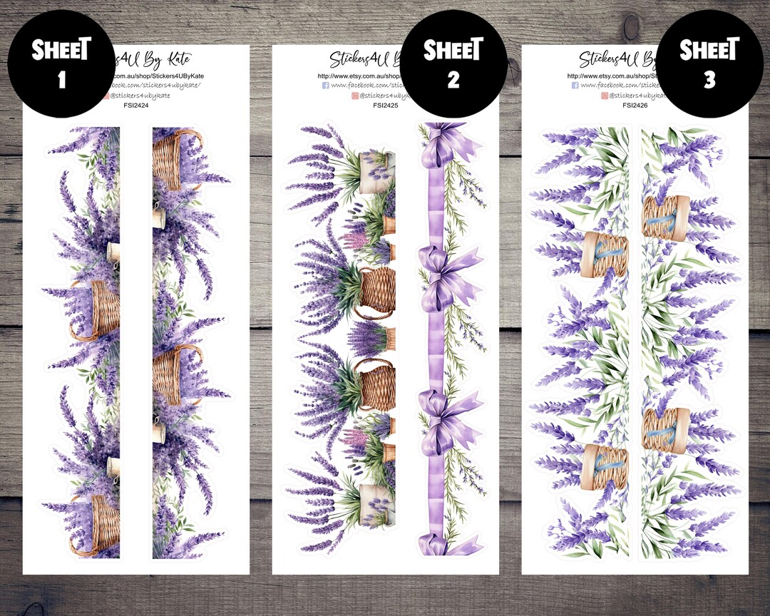 Lavender Washi Deco | Bullet Journal Stickers | Planner Stickers | Bujo ...