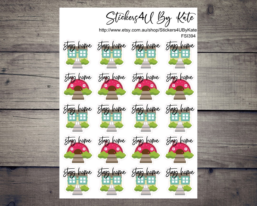 Quarantine Stay Home Self Isolation Planner Sticker Erin Condren, Kikki ...