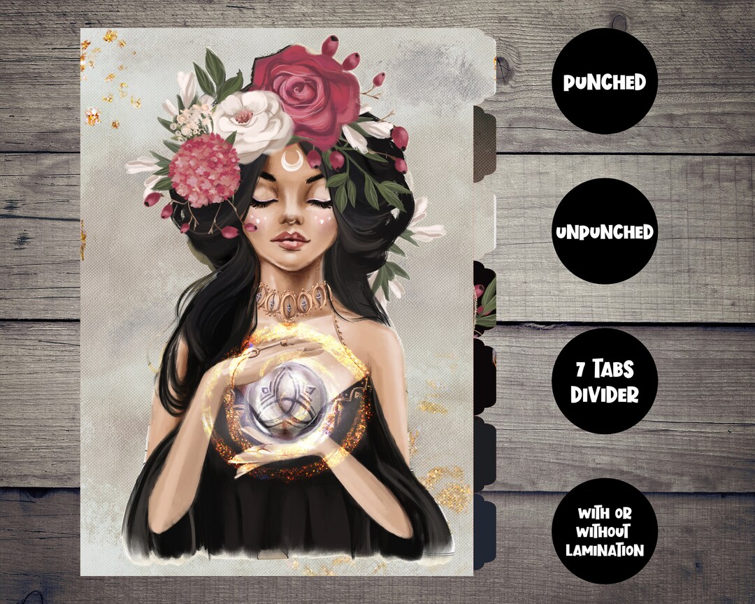 The Witch | Set of 7 Planner Divider | Planner Index for Ring Planners ...