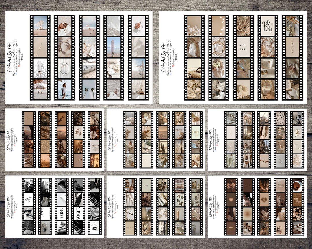 Photo Film Strip Stickers | Film Planner Stickers | Bullet Journal ...