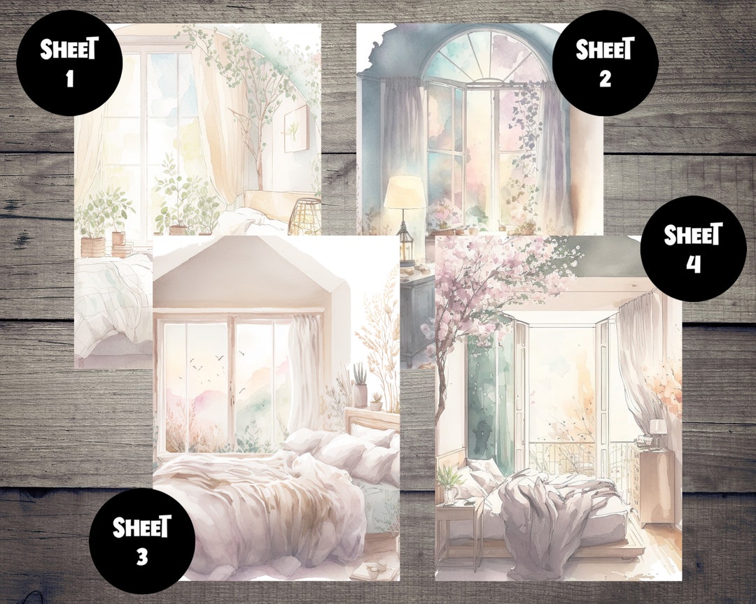 Bedroom Vellum Dashboards | Personal Size | B6 Planner Dashboards for ...