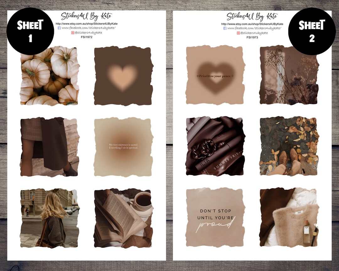 Photo Sticker Sheet | Bullet Journal Stickers | Planner Stickers | Bujo ...