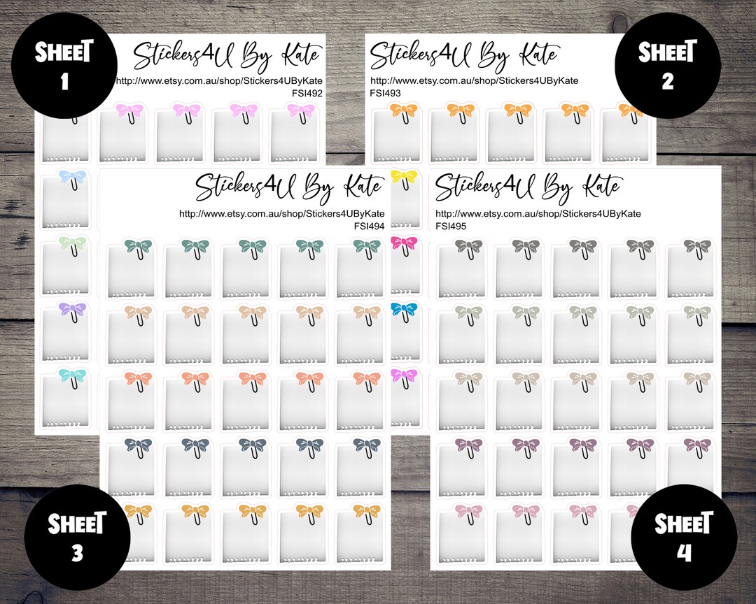 Small Sticky Note With Bow | Sticky Note Planner Sticker | Erin Condren ...