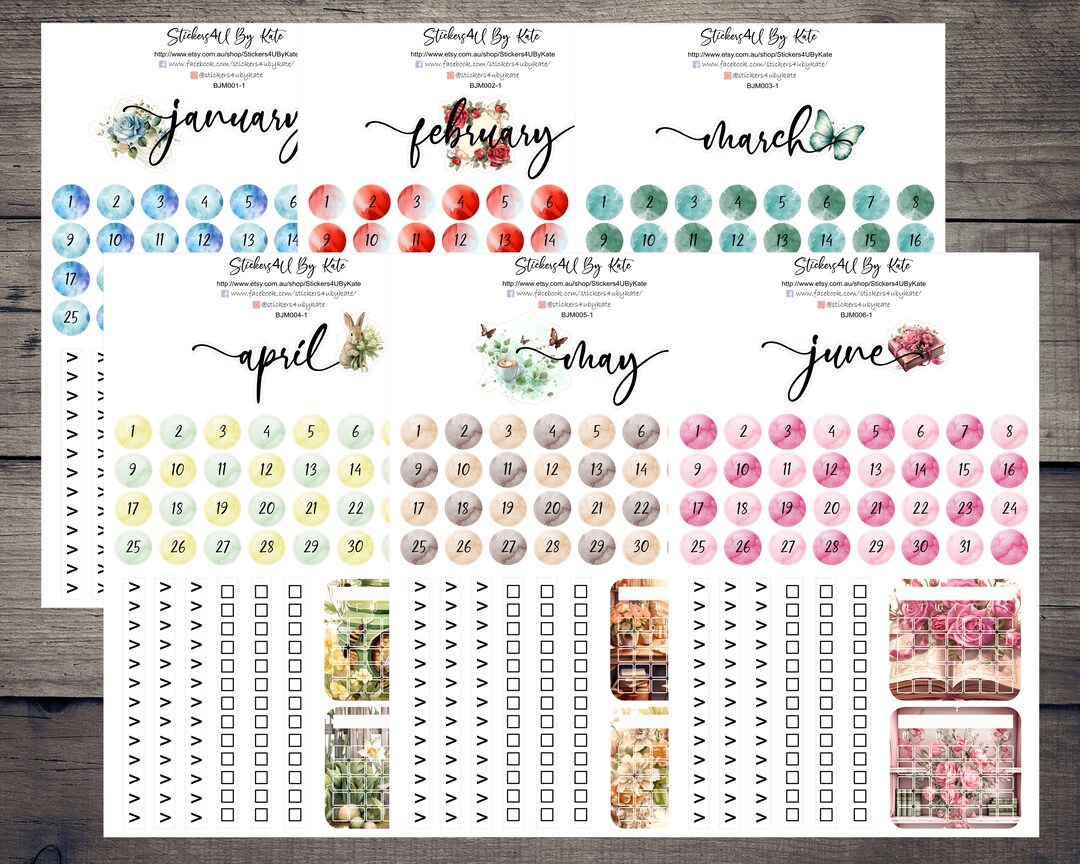 12 Months Journal Bundle | Decorative Kit | Journaling Kit | Planner ...