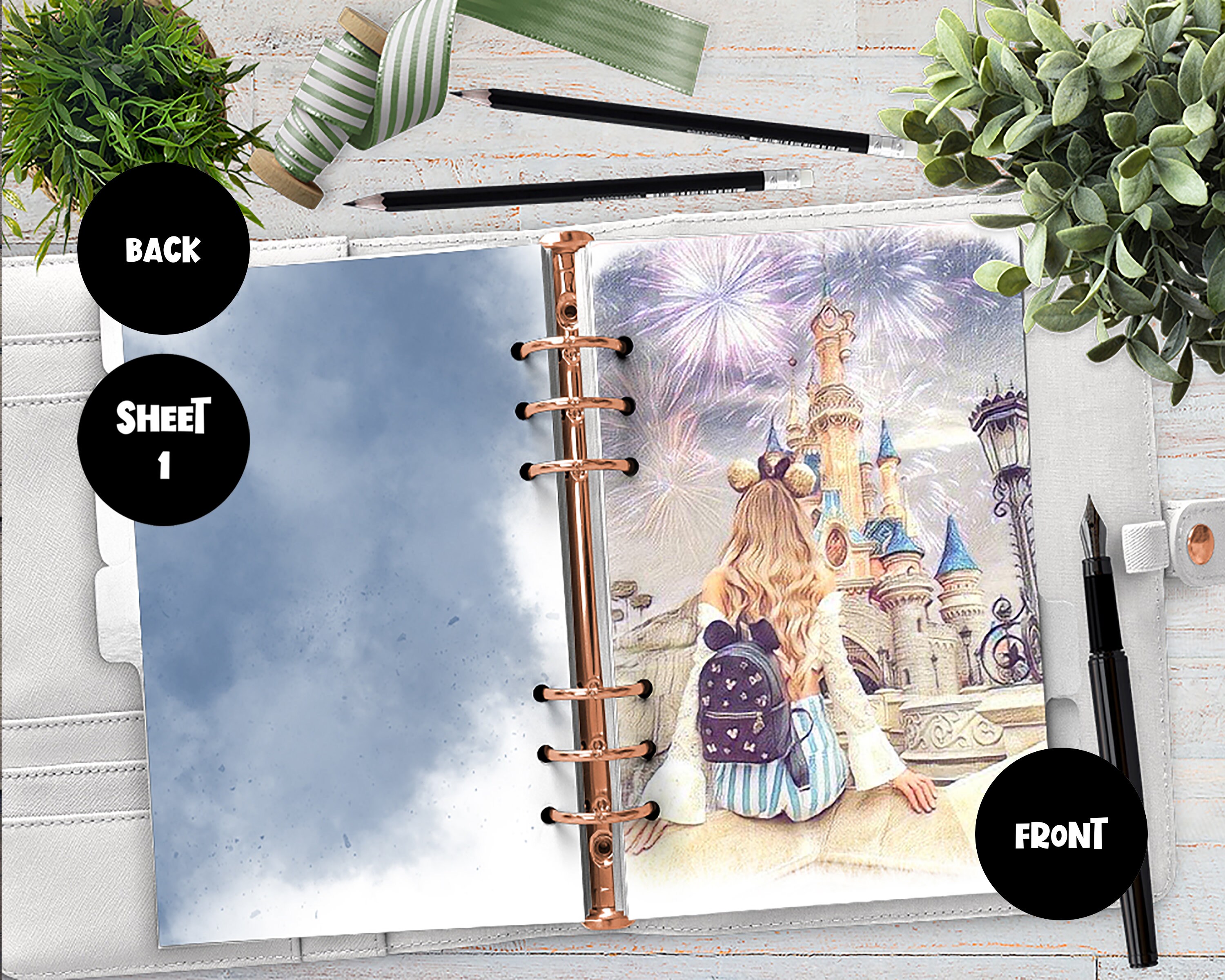 Disney Princess Planner Dashboard H Planner A5 B6Personal | Etsy