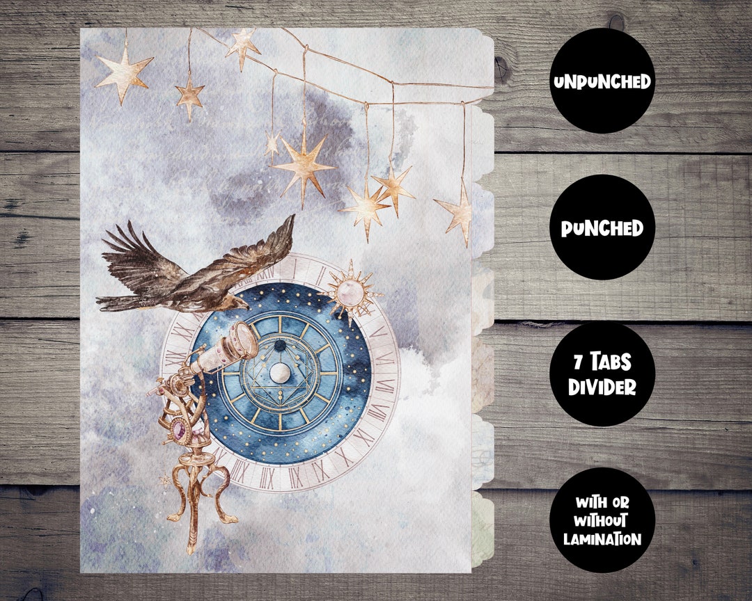 Celestial Magic | Set of 7 Planner Divider | Planner Index for Ring ...