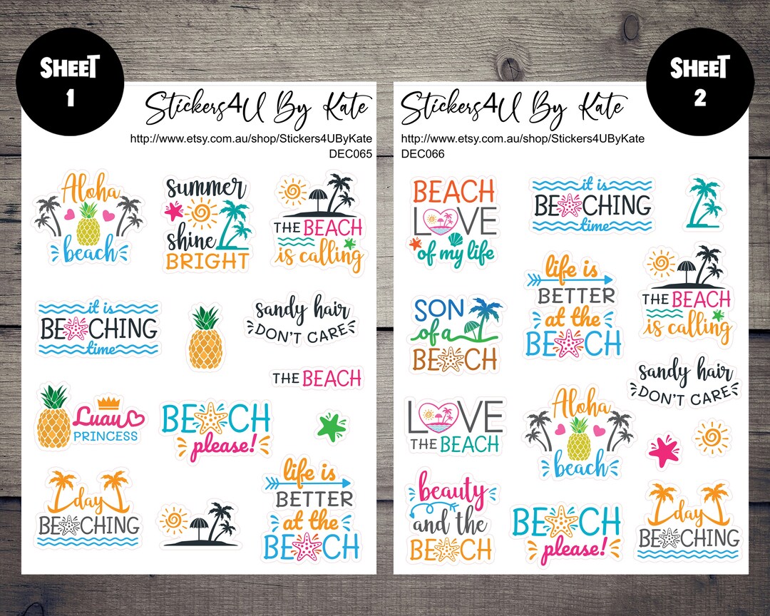 Summer Theme Clipart Stickers | Summer Vibes | Decorative Planner ...
