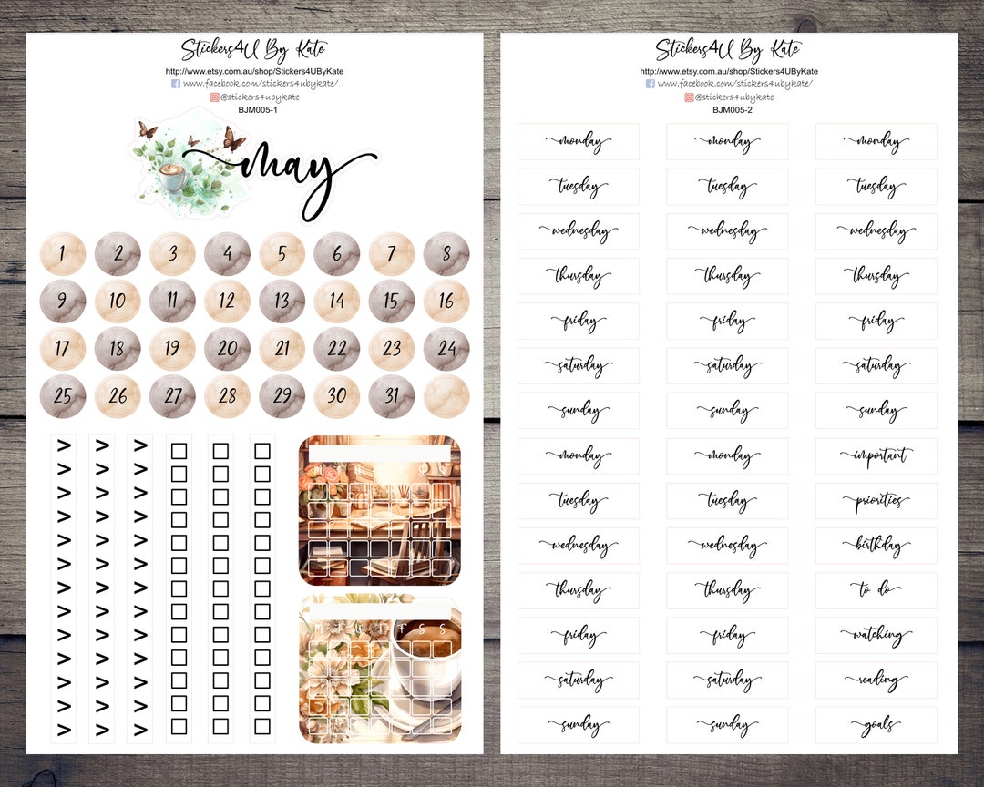 May Bundle | Decorative Kit | Journaling Kit | Planner Sticker Kit ...