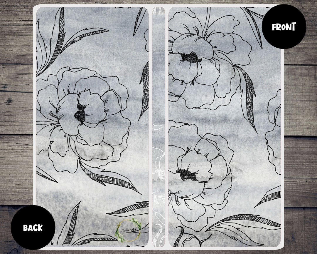 Marble Peony Small Vinyl Sticker Album | Die Cuts Storage | Holographic ...
