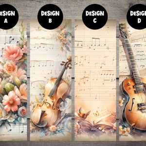 Musical Notes Bookmark Set of 4 | Quality Bookmark & Laminated | Reader ...
