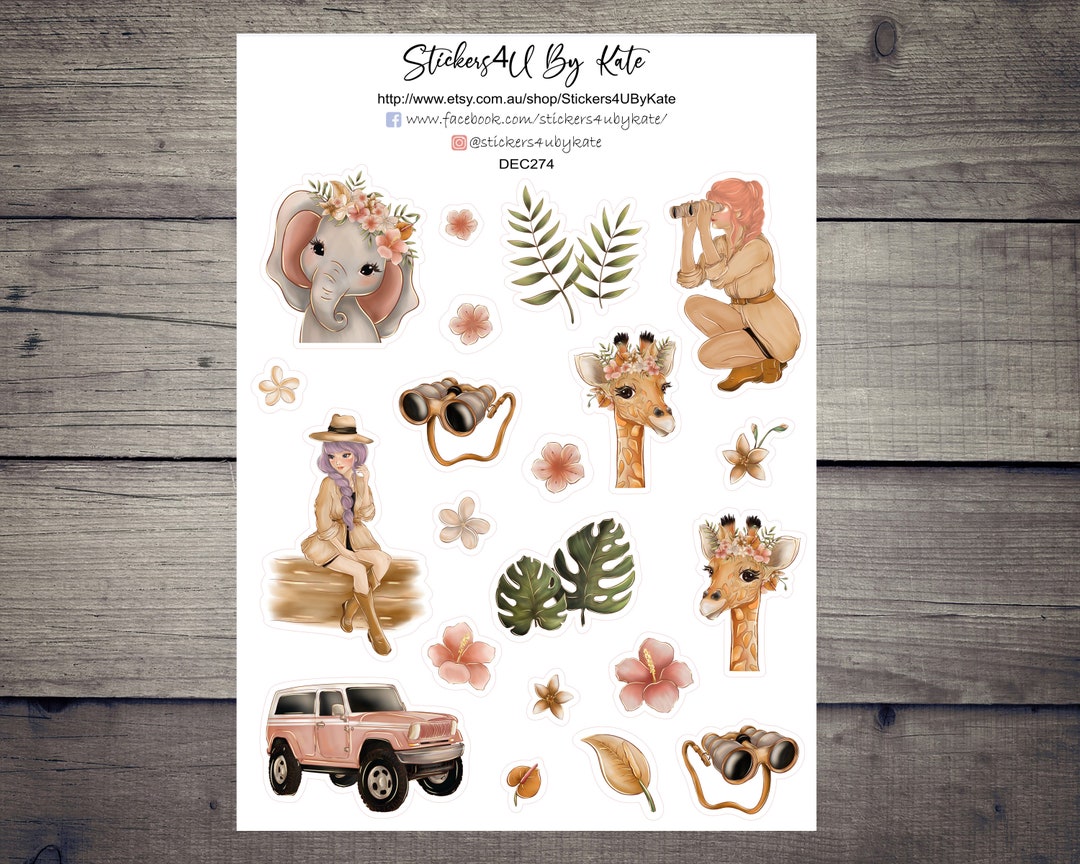 Safari Clipart | Decorative Planner Sticker | Erin Condren, Kikki-k ...
