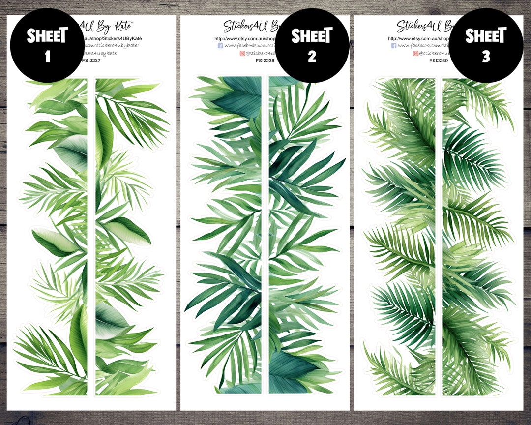 Palm Tree Border Washi Deco | Bullet Journal Stickers | Planner ...