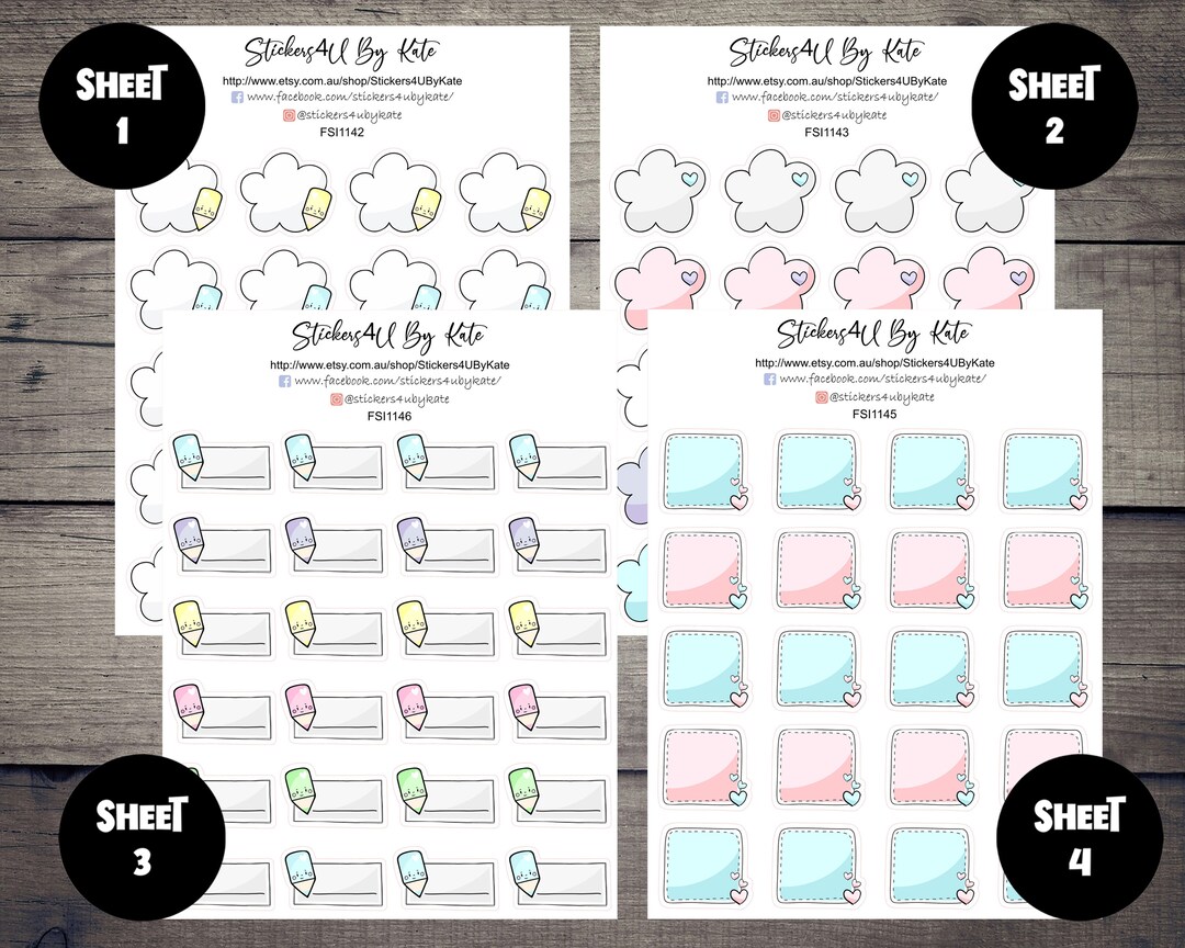 Cute Badges Label | Sticky Notes Planner Sticker | Functional Erin ...