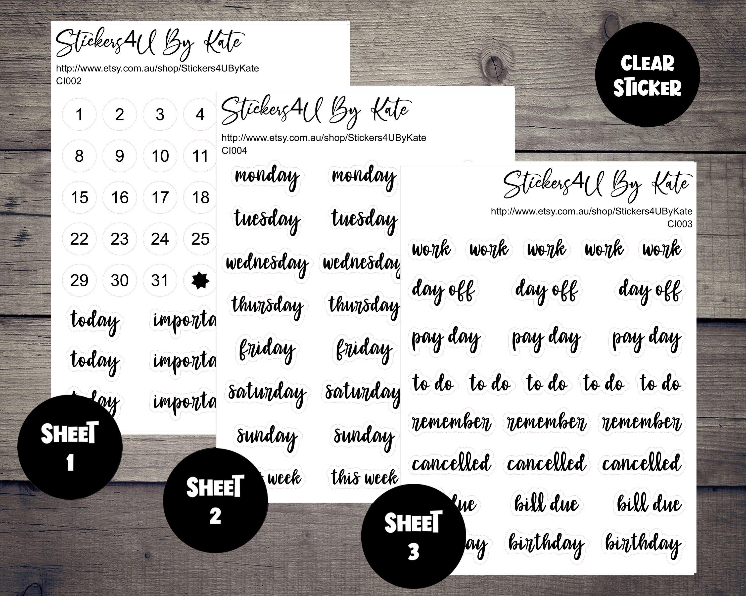 Calendars & Planners Paper Paper & Party Supplies Work Day Script ...