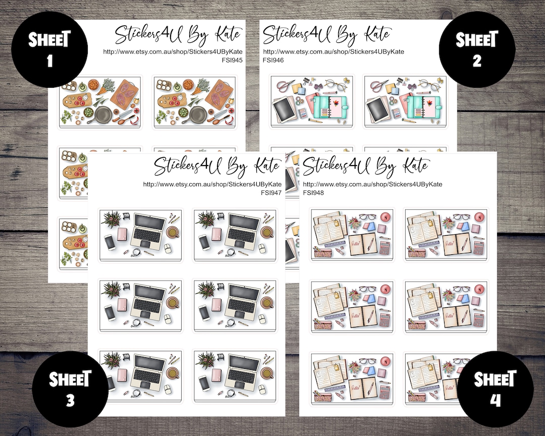 Flat Lay Planner Sticker | Flat Lay Clipart | Planner Stickers ...
