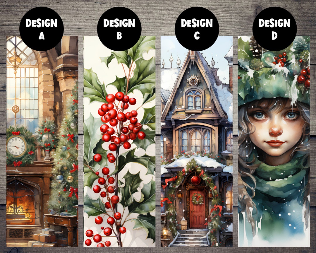 Merry Christmas Vol 2 Bookmark Set of 4 | Quality Bookmark & Laminated ...