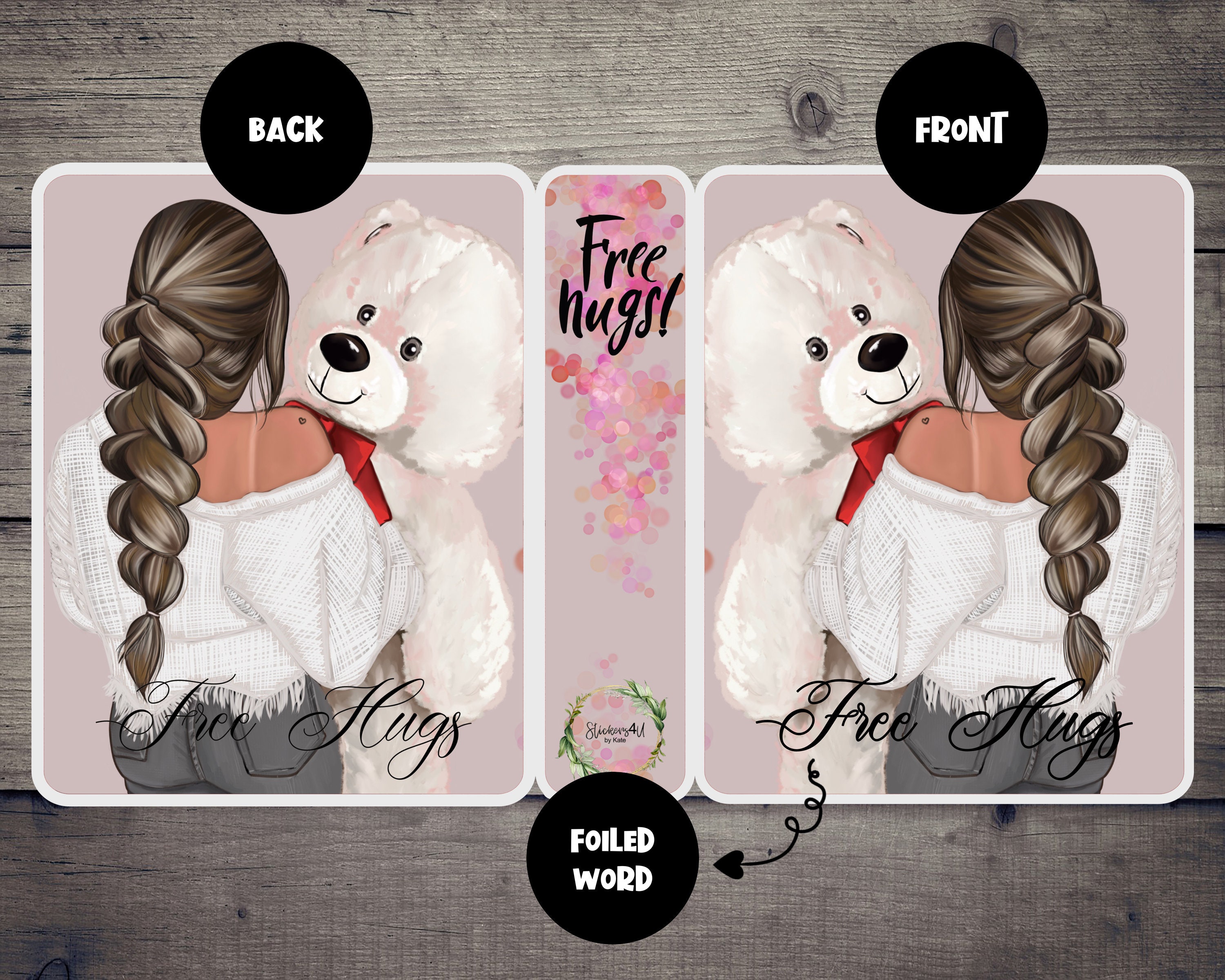 Teddy Bear Hug Sticker Album Large Small Sticker Storage | Etsy