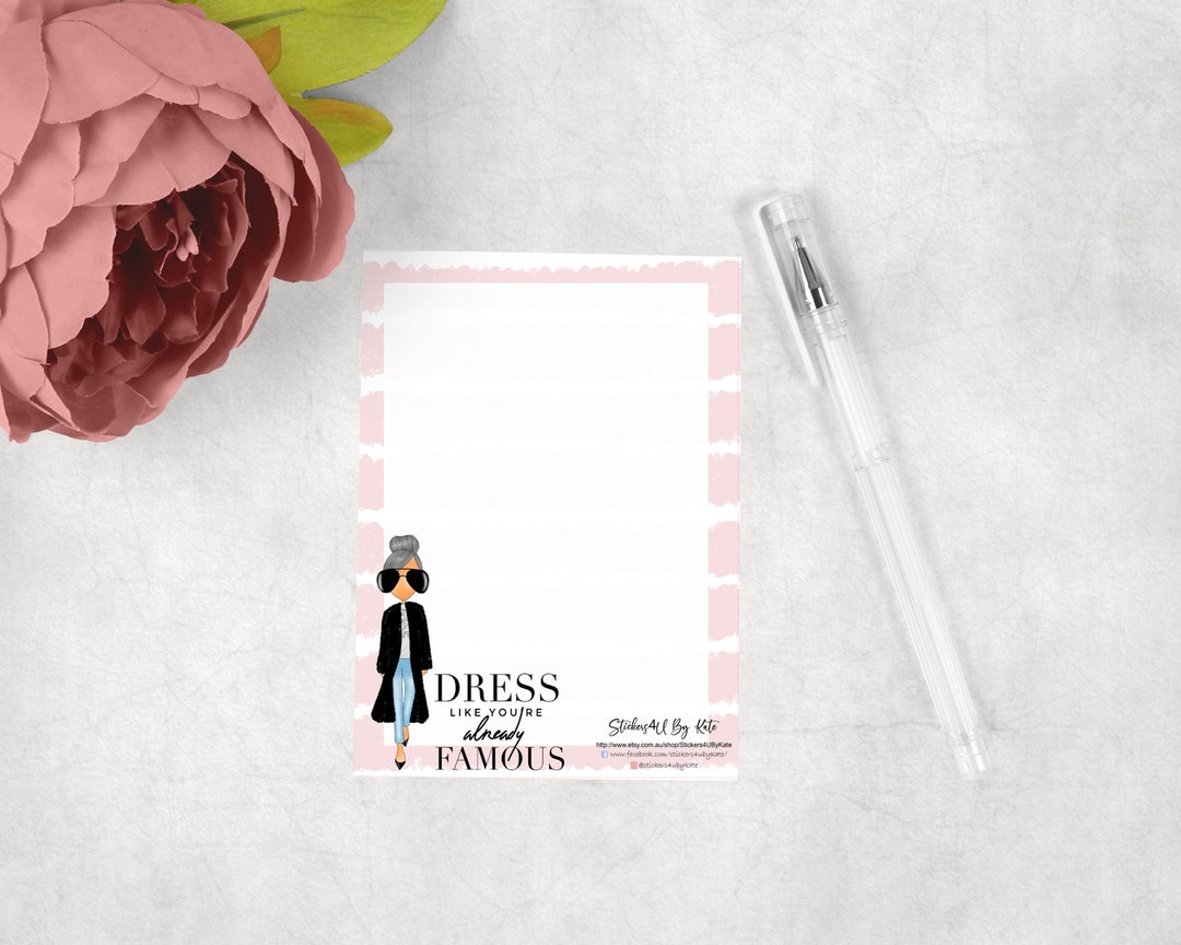 Fashion Queen A6 Notepad | Plain A6 Tear off Pad | Format A6 ...