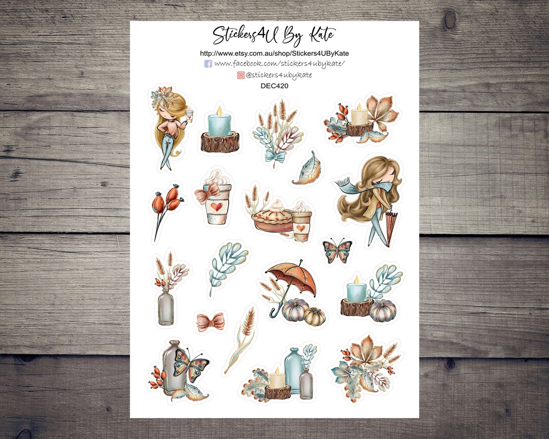 Fall Angel Clipart | Fall Angel Decorative Planner Sticker | Erin ...