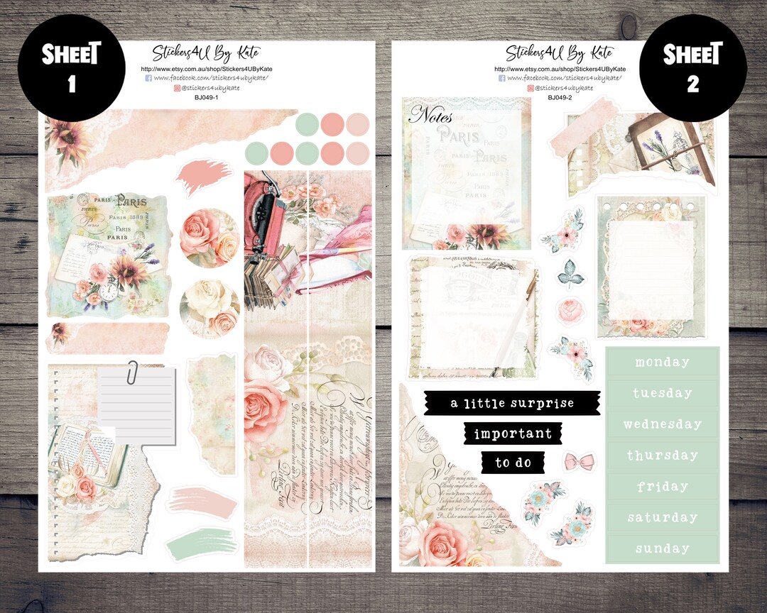 Timeless Treasures | Journaling Kit | Planner Sticker Kit | Bullet ...